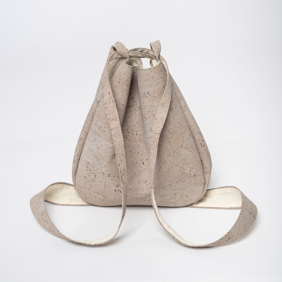Multifunctional Backpack Bag, Grey Shoulder Bag, Vegan Bag, Cork Fabric ...