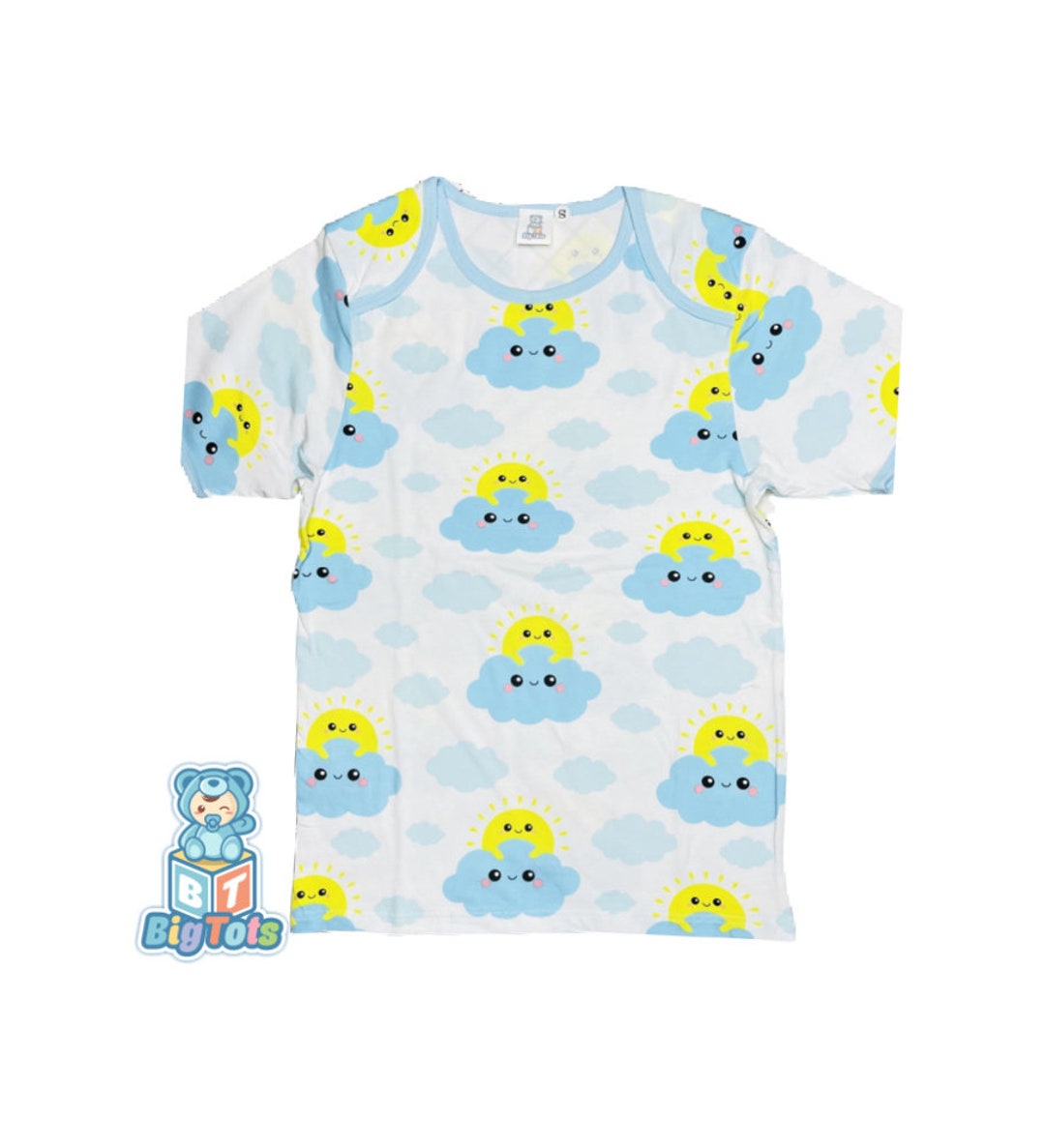 BIG TOTS ABDL Smiling Suns & Clouds Top Adult Baby - Etsy