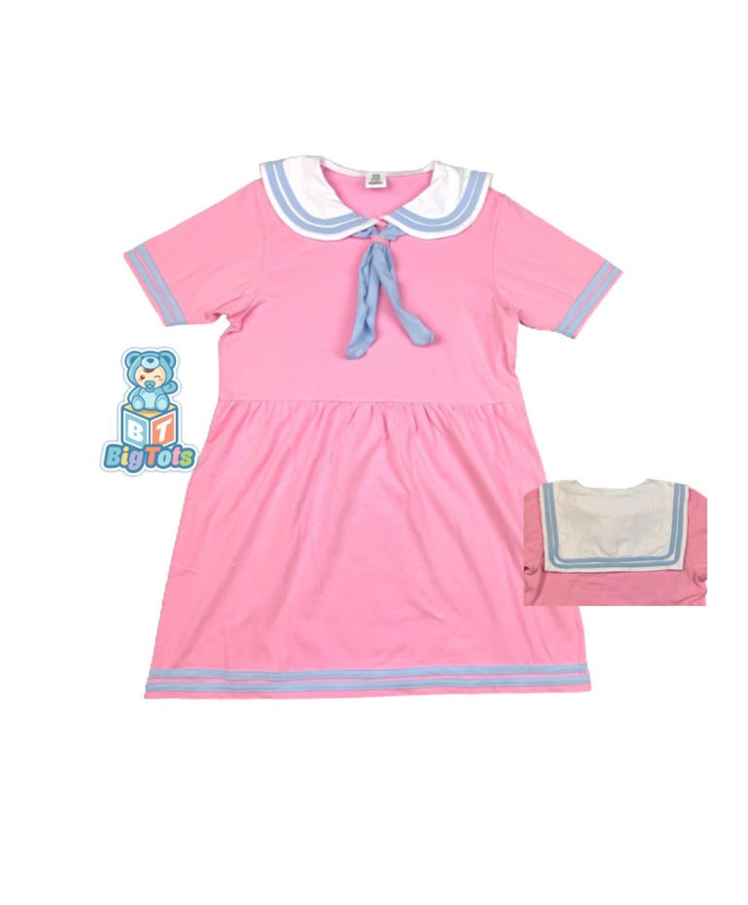 Sailor Dress ABDL Pink Trim Adult Baby Age Play - Etsy