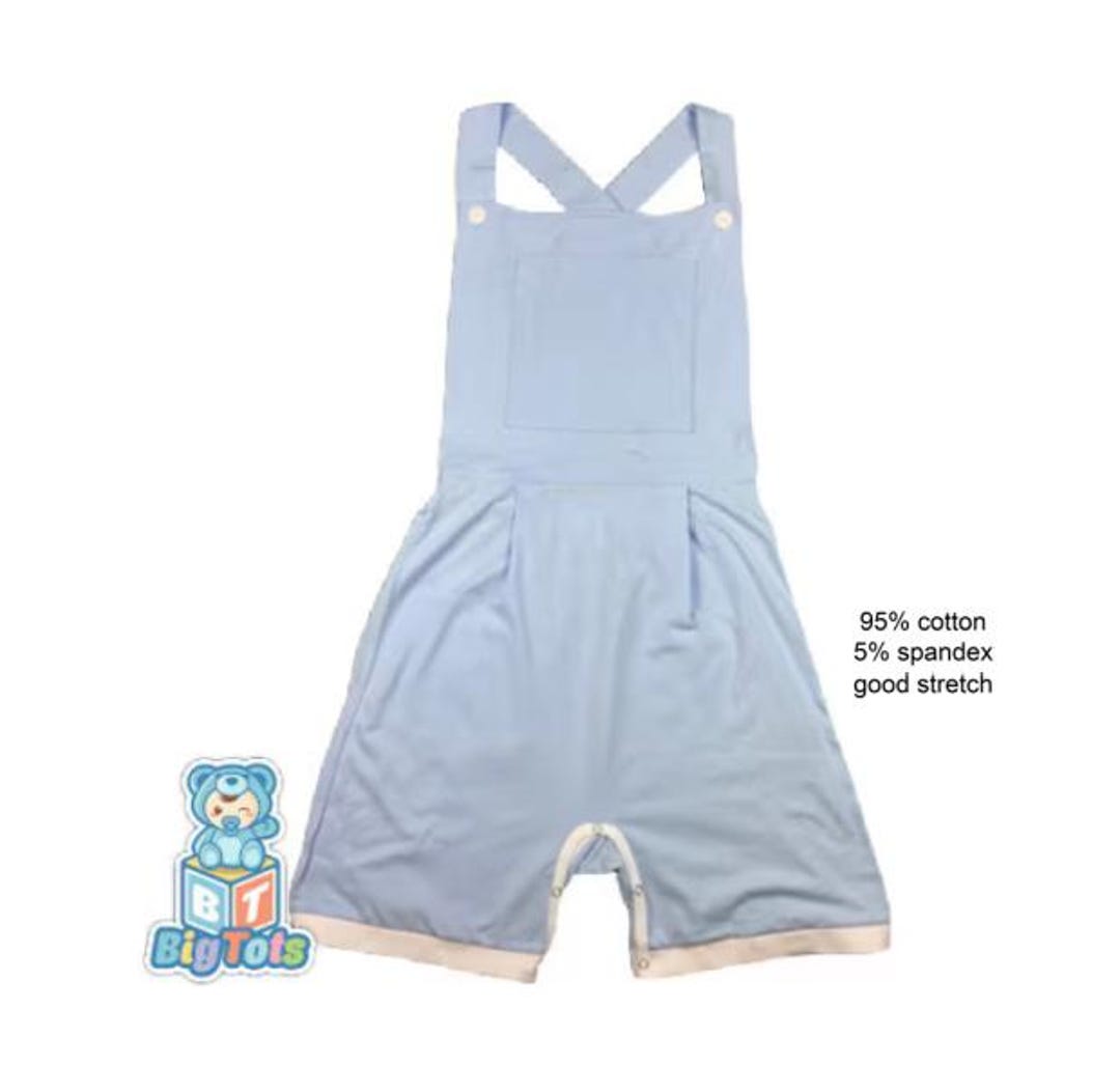 ABDL Baby Blue Print Shortalls Adult Baby - Etsy