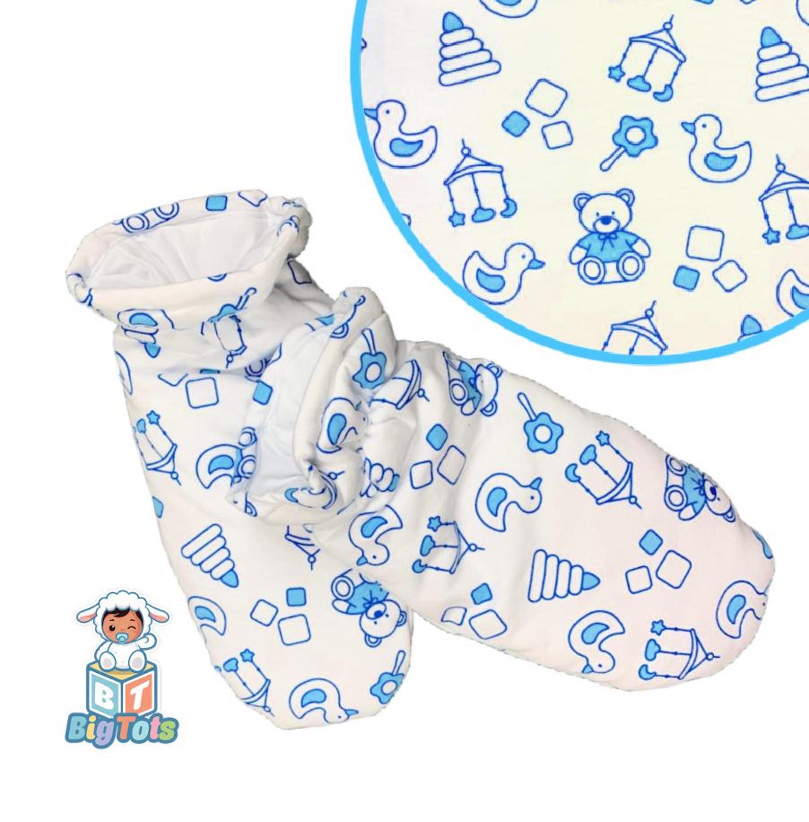 ABDL Blue Baby Toys Padded Mittens Adult Baby - Etsy