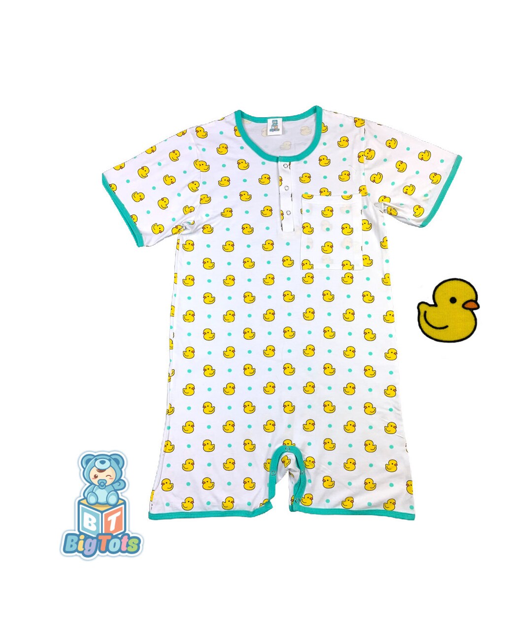 ABDL Ducky's Snap Crotch Romper Adult Baby Ddlg Big Tots - Etsy