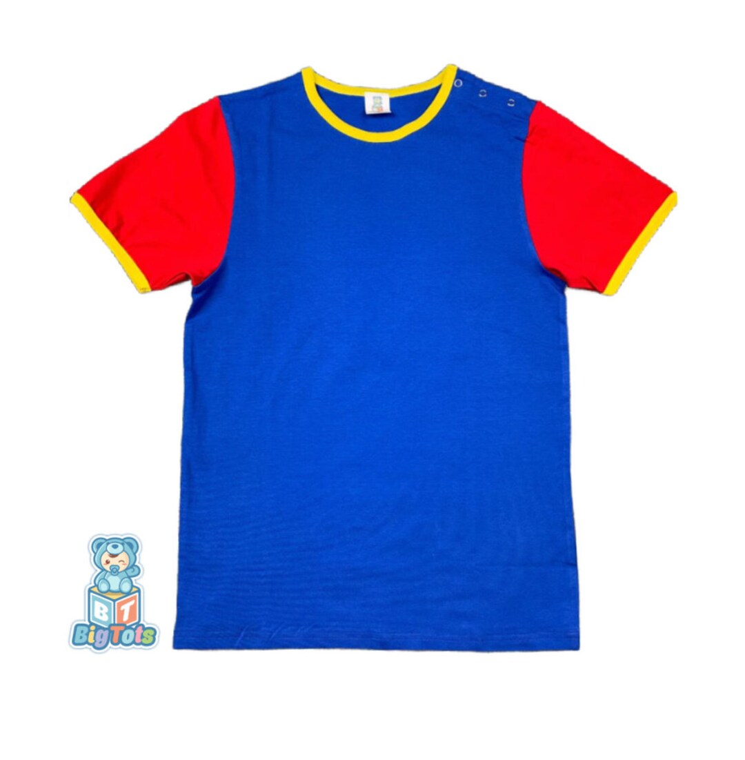 ABDL Blue, Red, Yellow Snap Shoulder Top Shirt Adult Baby - Etsy