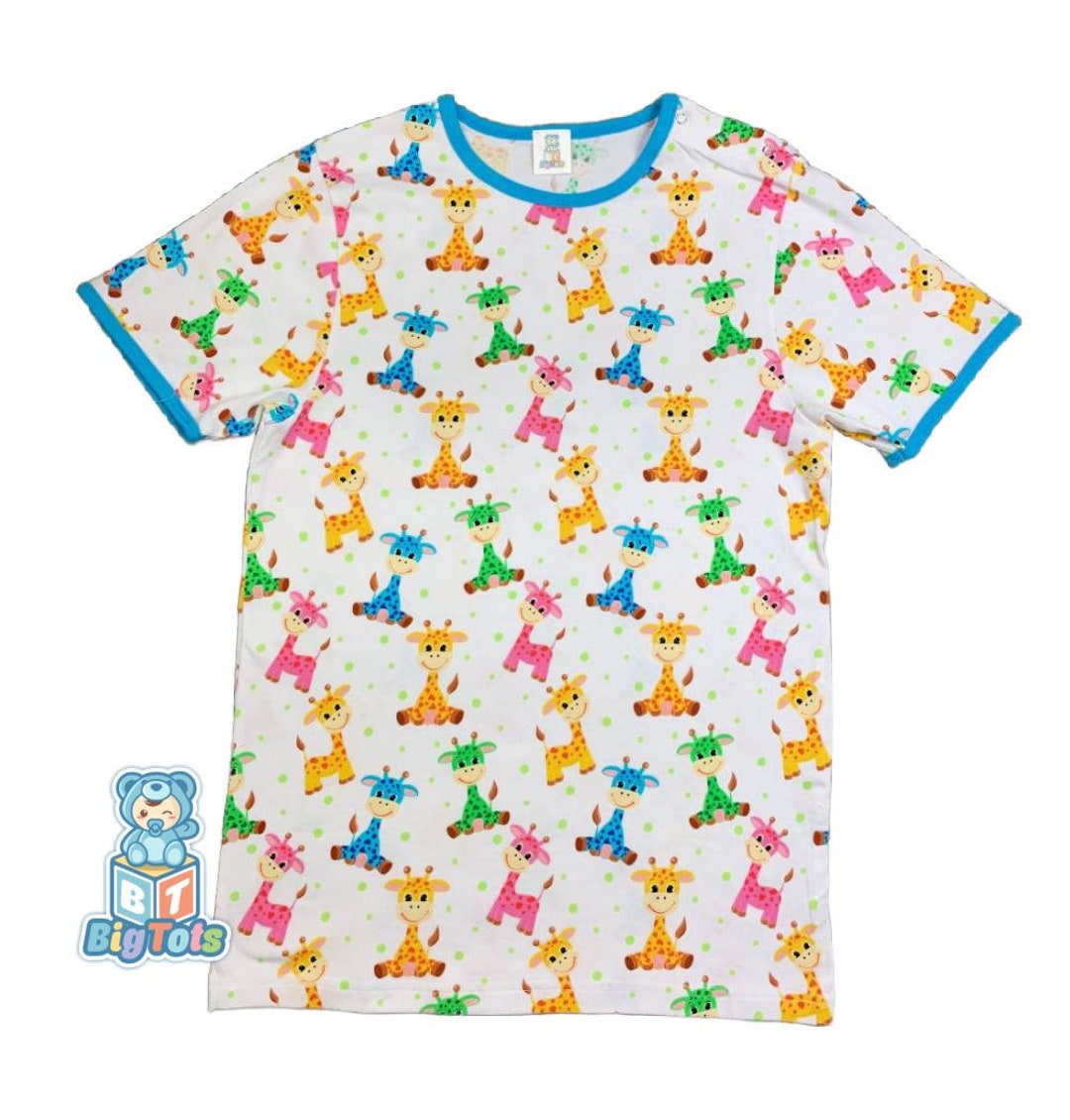 ABDL Giraffes Snap Shoulder Top Shirt Adult Baby - Etsy