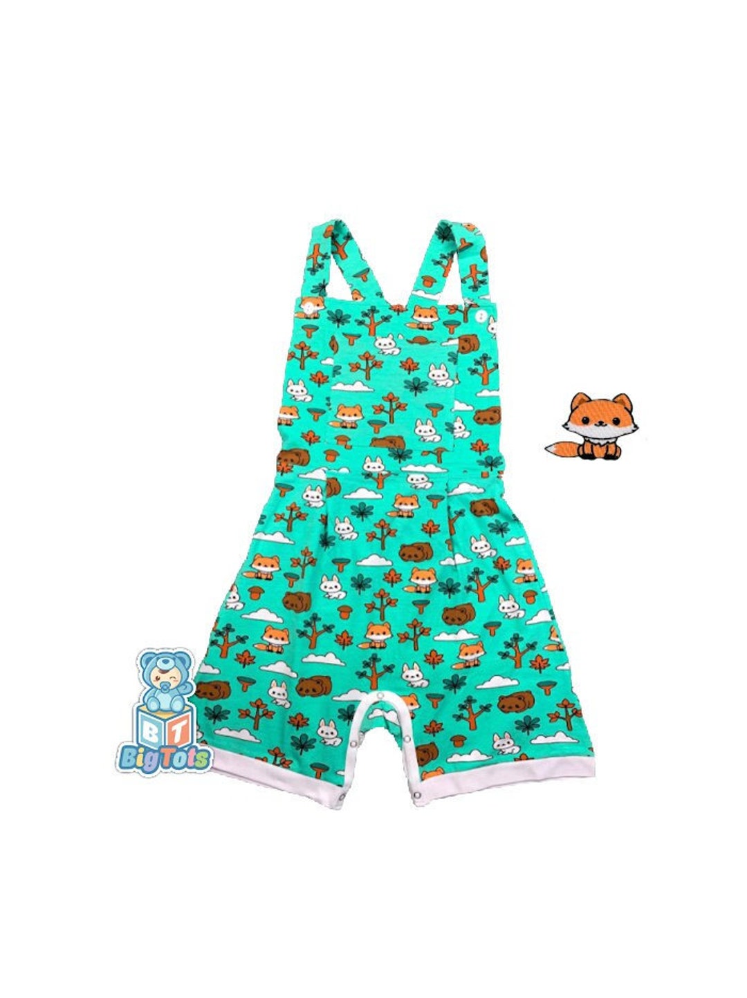 Adult Baby ABDL Forest Animals Print Shortalls - Etsy