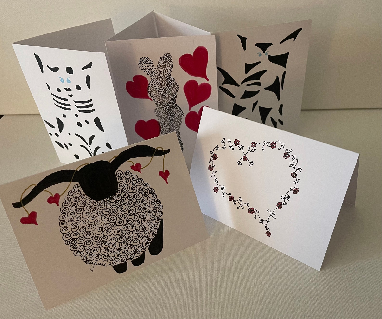 Valentine Cards, 10, Assorted Valentine Cards, Valentine Card Set ...
