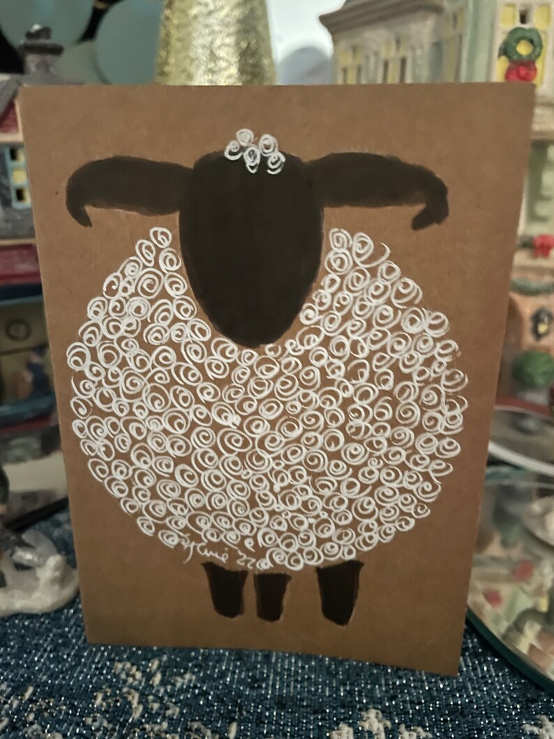 Sheep Variety Hand Drawn Cards Sheep Cards Easter Greeting - Etsy