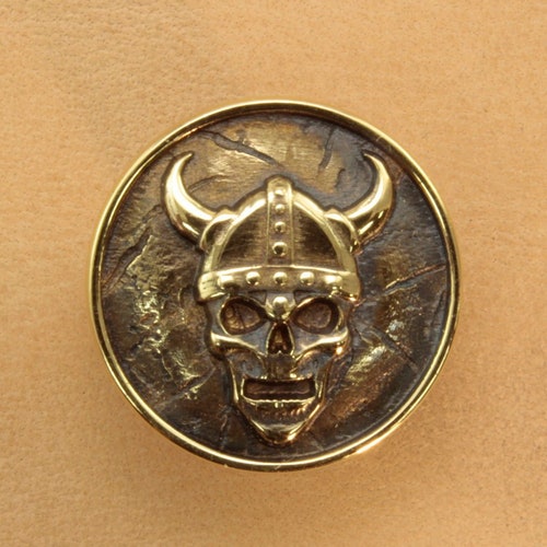 Concho Belt DIY Leatherworking Concho Gothic Skull. 19 Mm. | Etsy