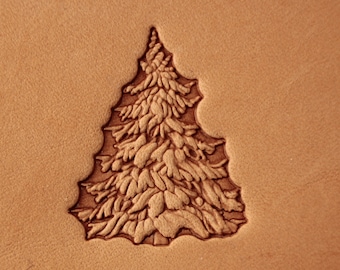 Japan Select Pine Tree Figure Carving Stamps 2-piece Set, Leather Tools ...