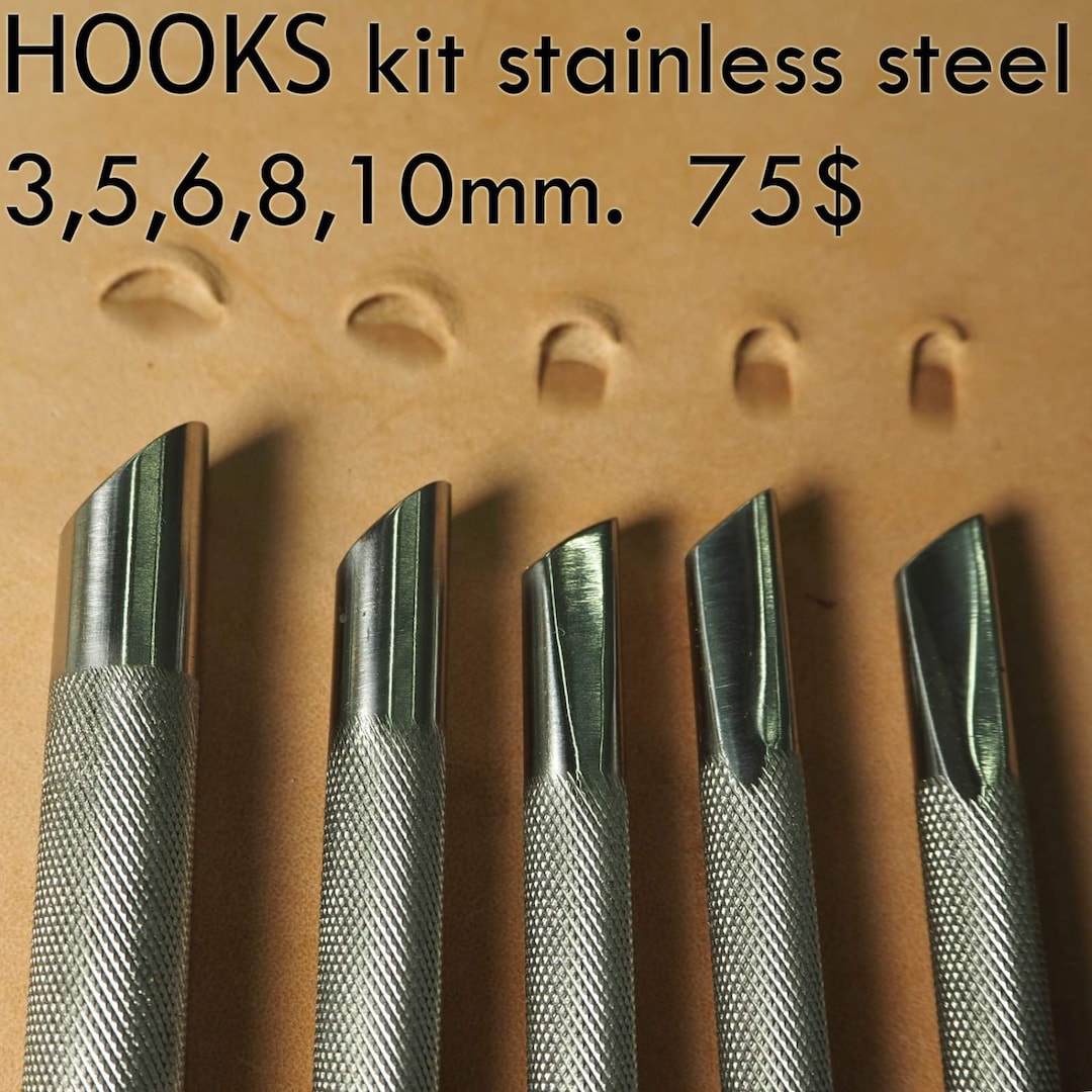 Tools for Leather Crafts. HOOKS Set 5 Hooks Stainless Steel - Etsy