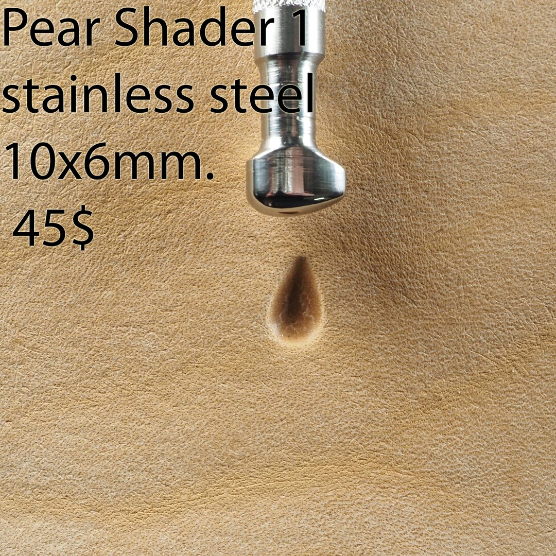 Tools for Leather Crafts. Stamp pear Shader 1 10x6 Mm Stainless Steel ...