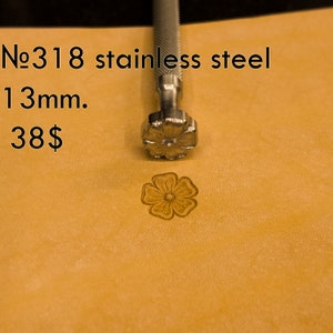 Strumenti per la lavorazione della pelle. Timbro n. 318 in acciaio ...