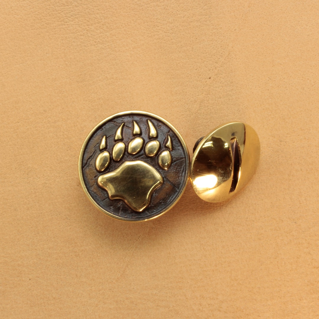 Concho Belt DIY Leatherworking Concho Bear Paw. 19 Mm. concho-10 - Etsy