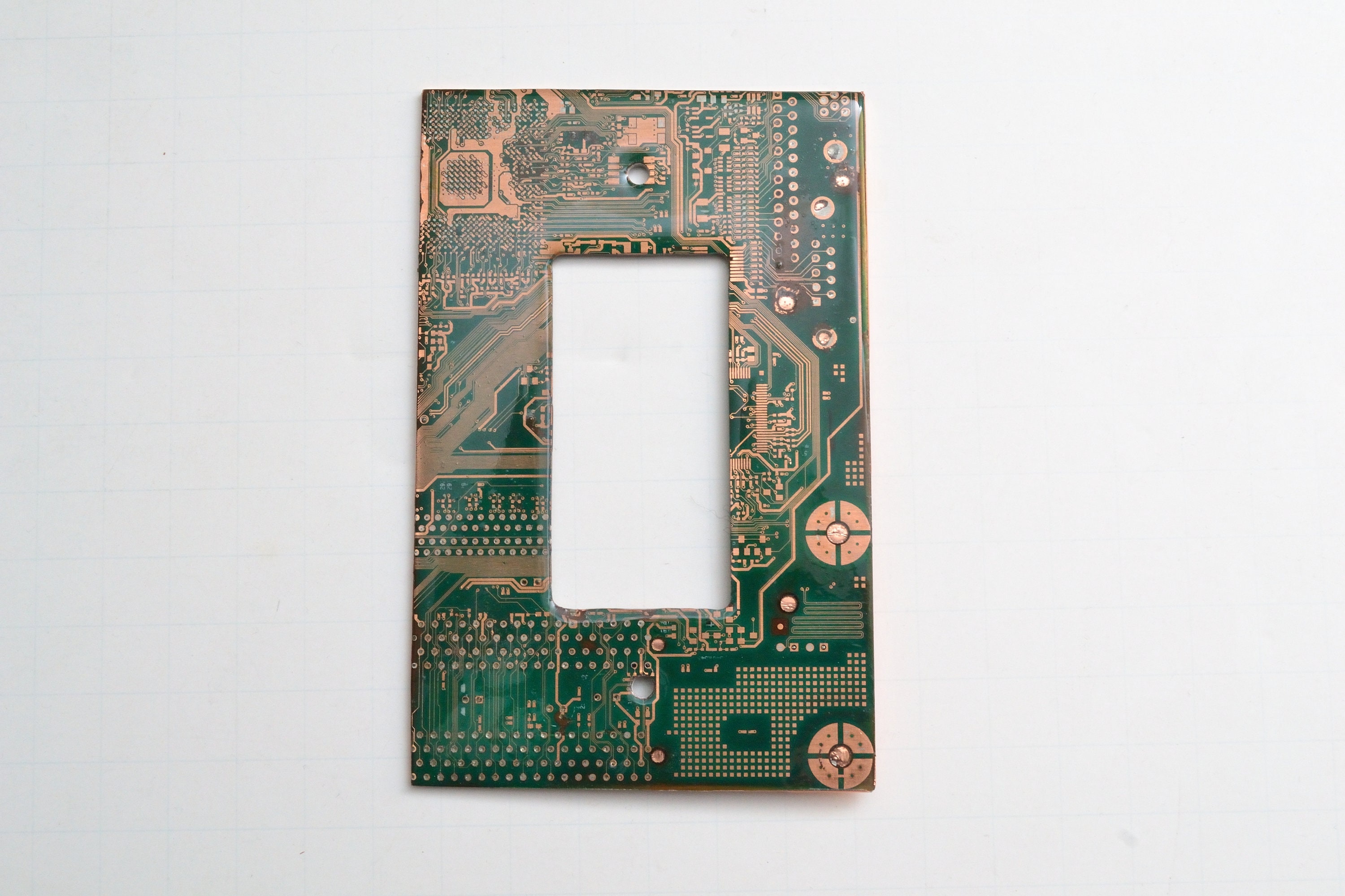 Outlet or Switch Cover Wall Plate From Circuit Board Material Decorator ...