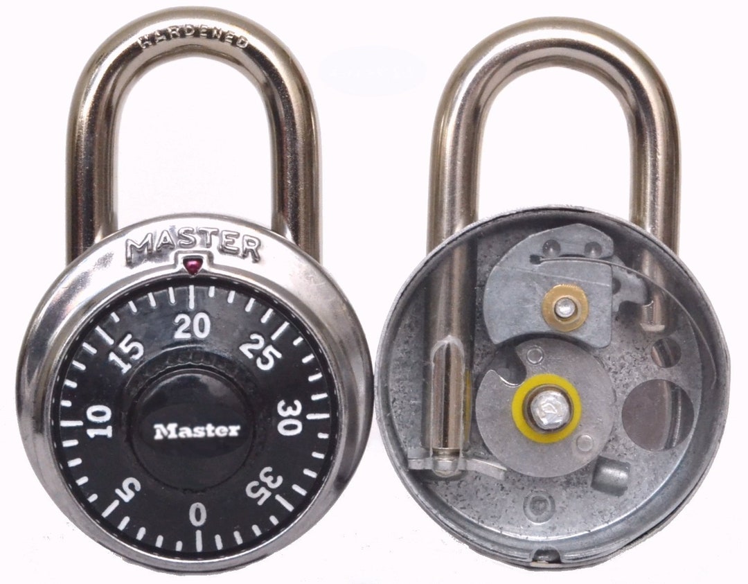 Master Combination Padlock Clear See-thru Back Awesome Visual Aid ...