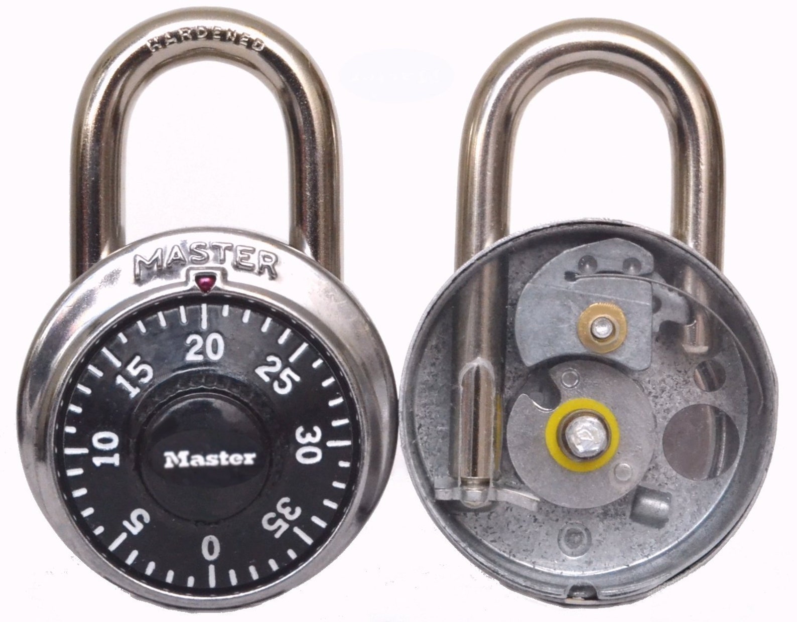 Master Combination Padlock Clear See-thru Back Awesome Visual Aid ...