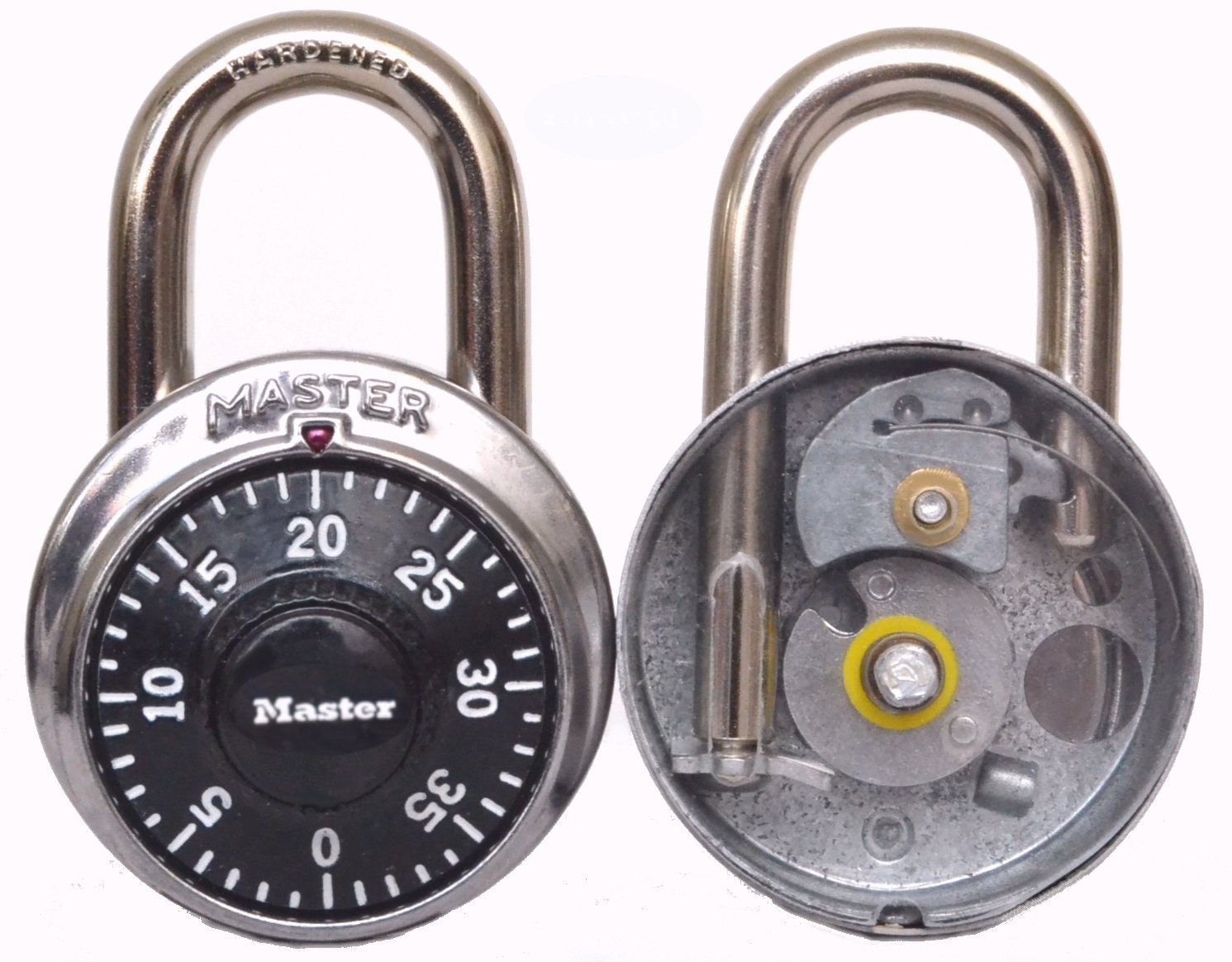 Master Combination Padlock Clear See-thru Back Awesome Visual Aid ...