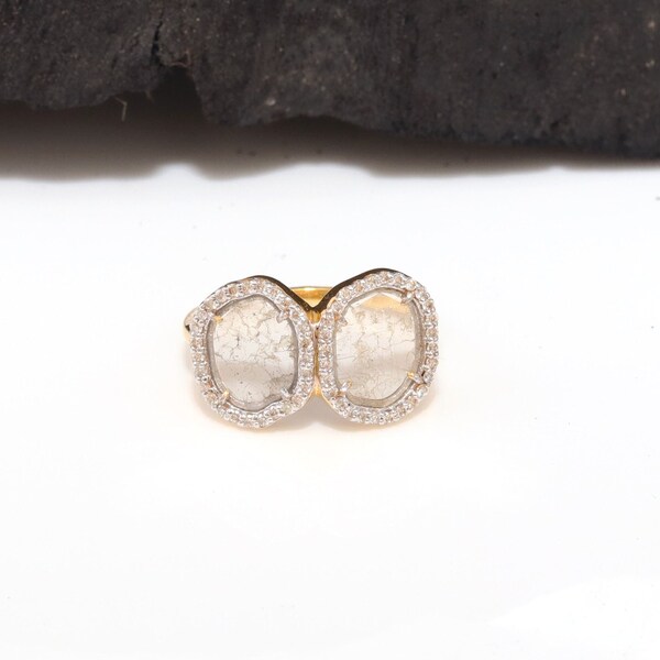 Diamond Slice Ring - Etsy