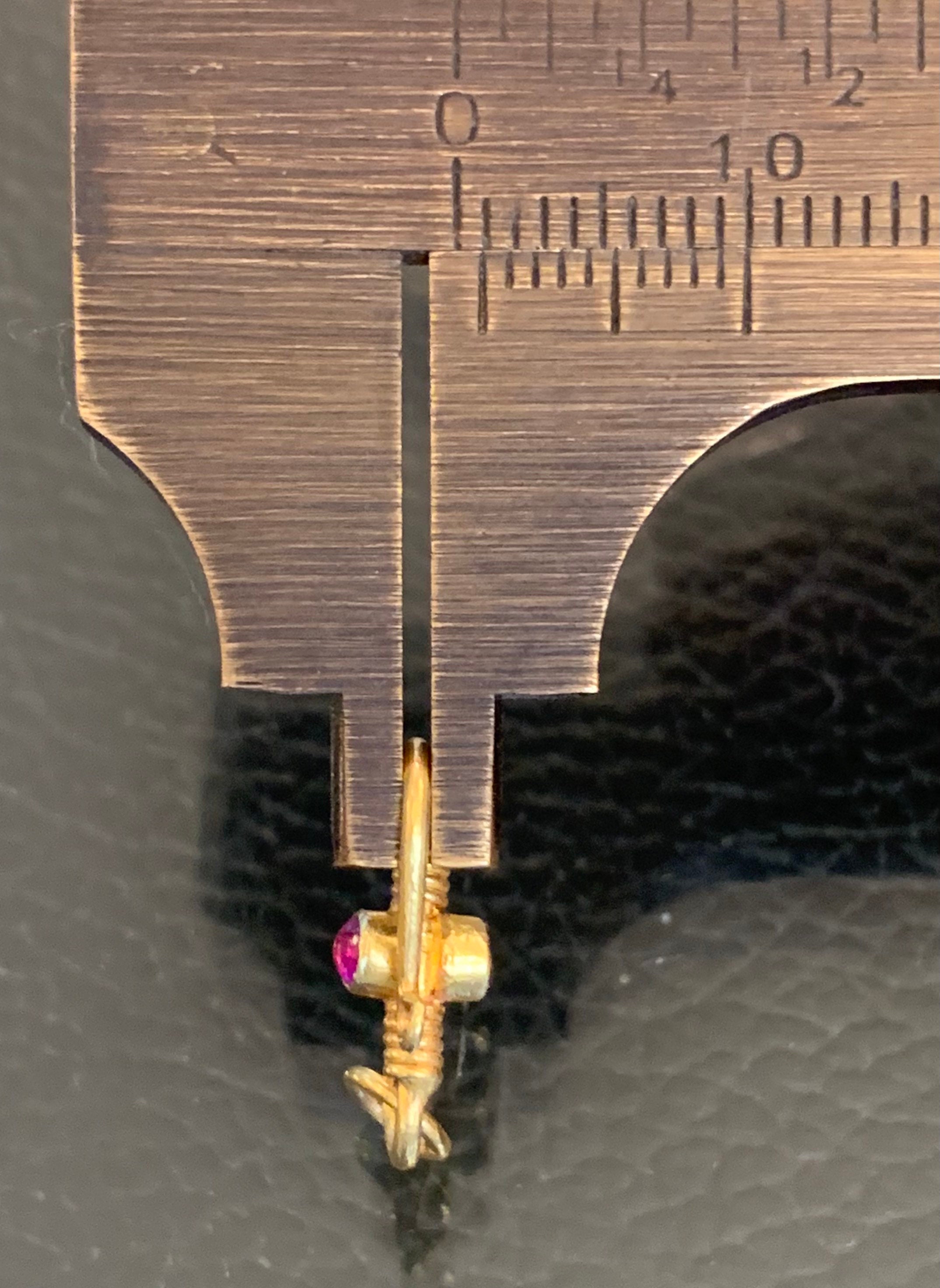 18k Gold Ruby Lock 18k Gold Hook Solid 18k Gold Jewelry Gold - Etsy