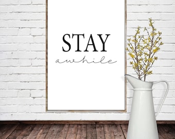 Stay awhile | Etsy