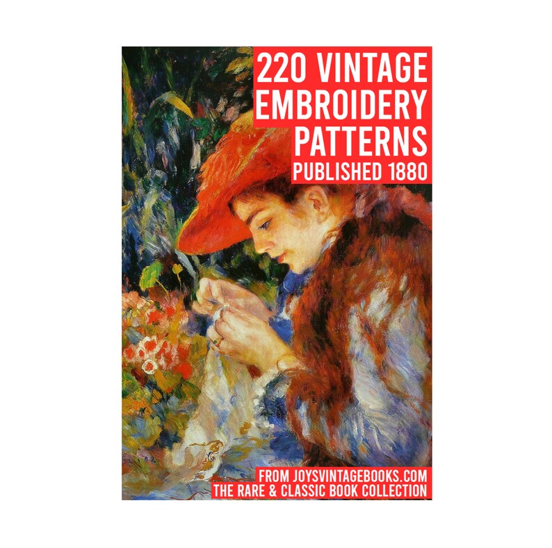 Rare Book 220 Vintage Embroidery Patterns Published 1880: - Etsy