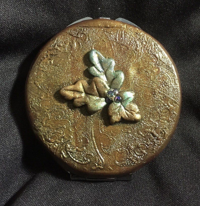 Mother Nature Wood Sprite Mirror Compact. Polymer Clay. - Etsy