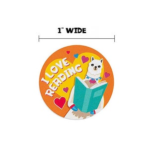 Reading Stickers for Students 1" Encouragement Stickers Pack Reader ...