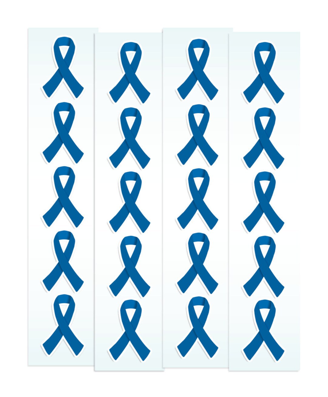 Buy Blue Ribbon Stickers Support the Cause With a Blue Ribbon Sticker ...