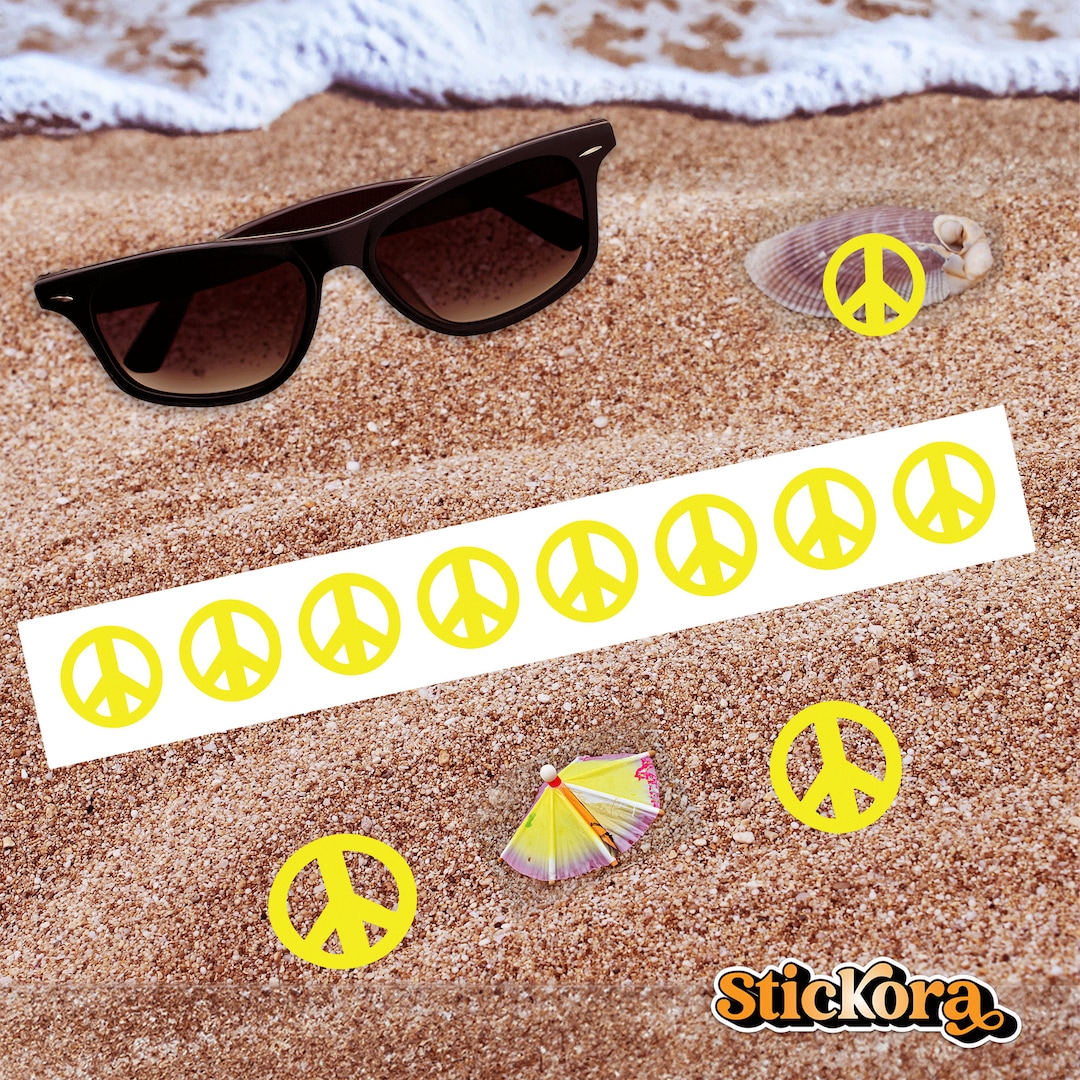 Peace Sign Tanning Stickers Peace Spray Tan Stickers, Tanning Bed ...