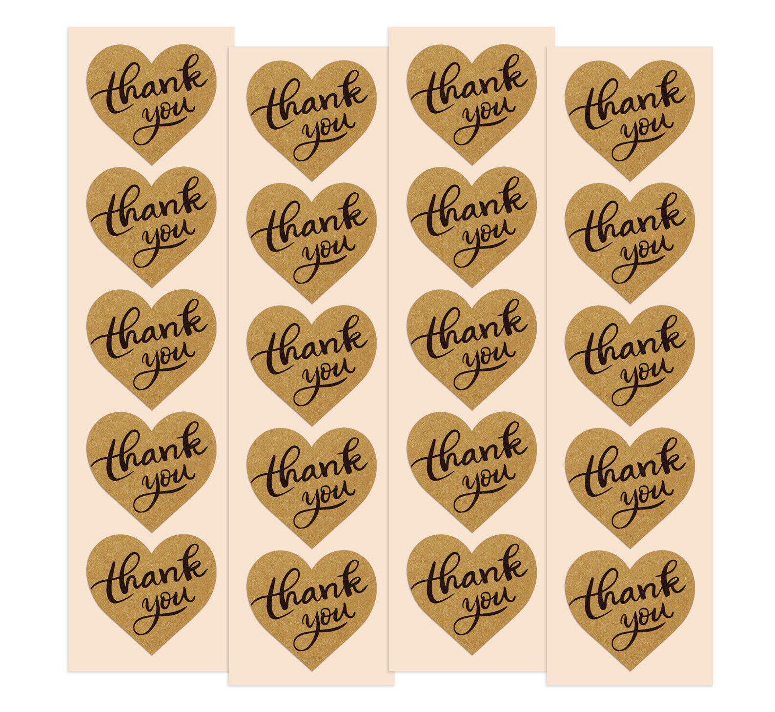 Thank You Heart Stickers 1.5 Inch Perfect for Wedding, Anniversary ...