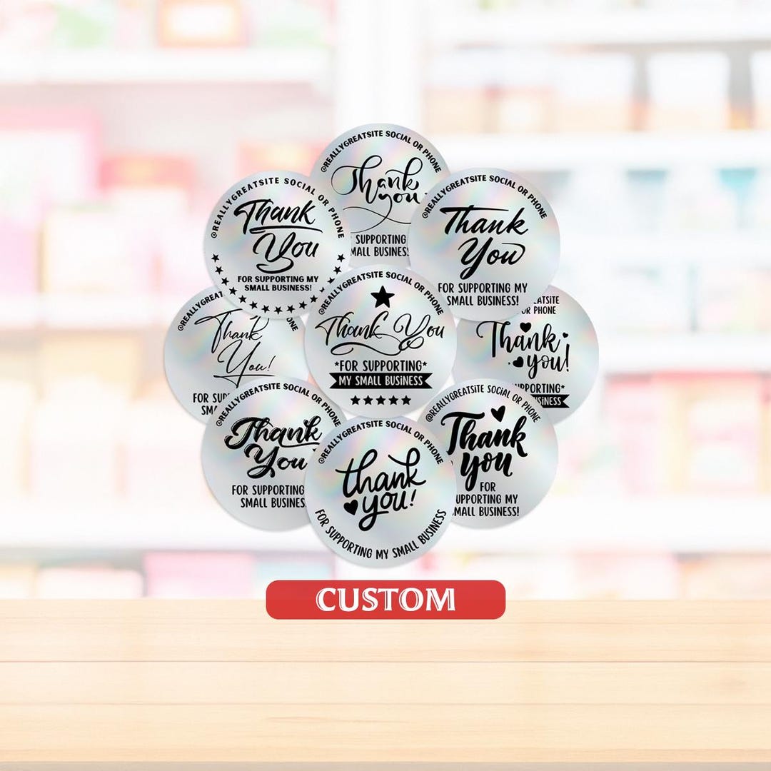 Personalized Thank You Stickers: Small Business Packaging Labels ...