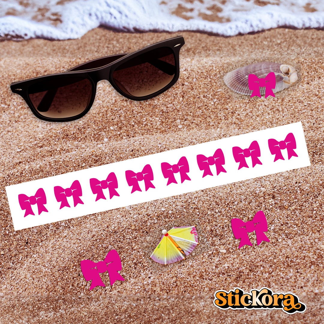 Pink Bowtie Tanning Stickers Spray Tanning Strong Vinyl, Airbrush Tans ...