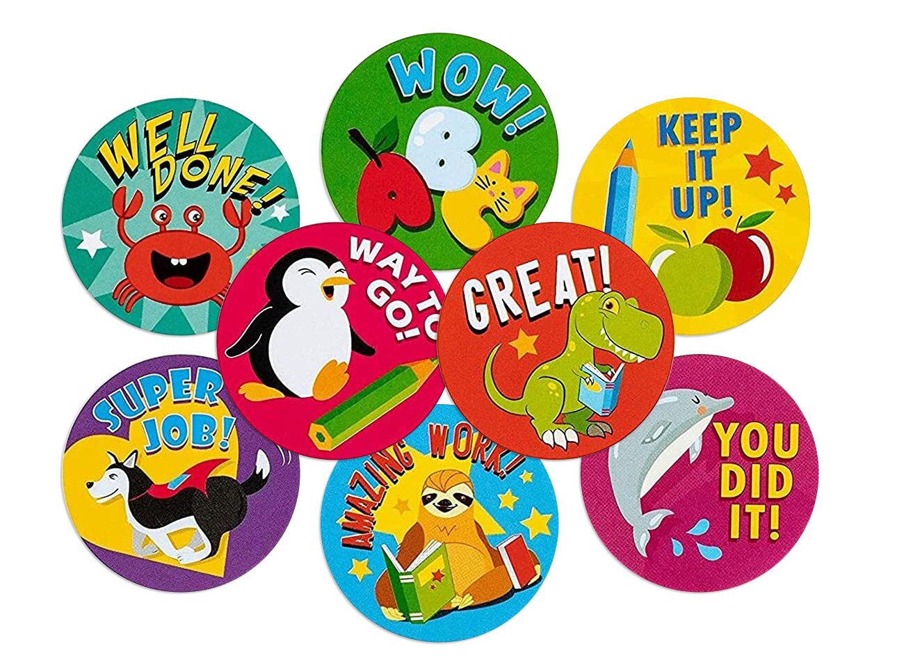 Teacher Reward Stickers Mega Pack 25 Different Designs 1.5" Round ...