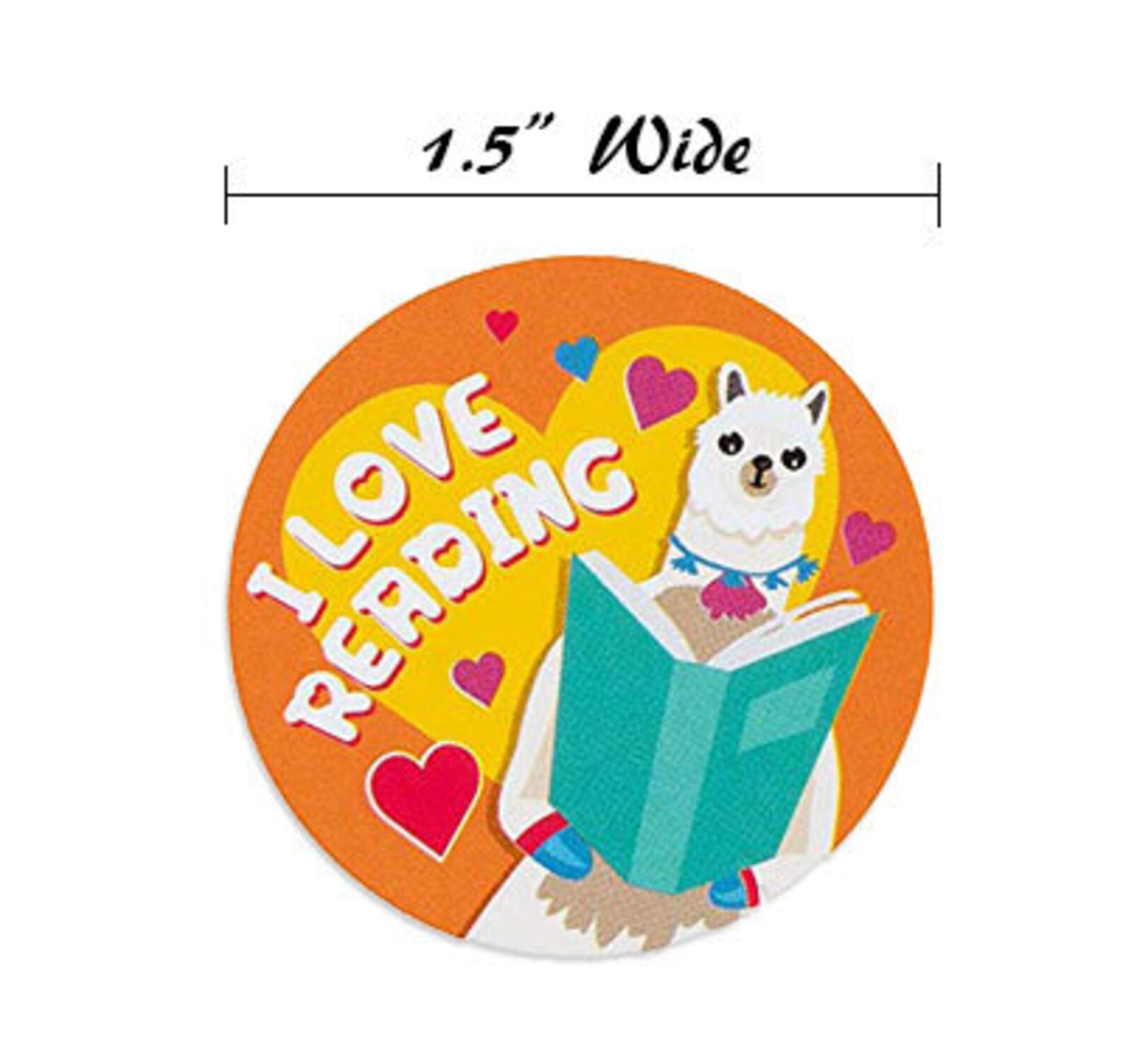 Reading Stickers for Students 1.5" Encouragement Stickers Pack Reader ...
