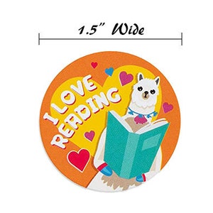 Reading Stickers for Students 1.5" Encouragement Stickers Pack Reader ...
