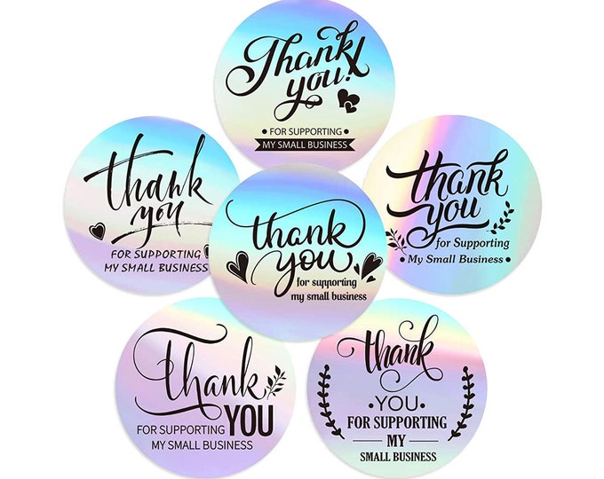 Thank You for Supporting a Small Business Box Seal Thank You Stickers ...