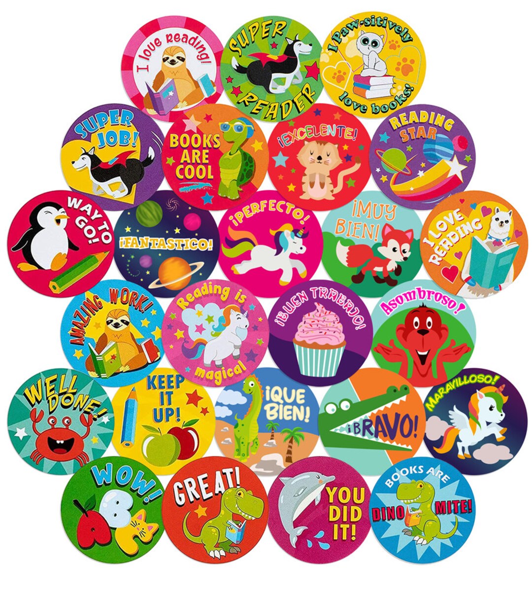 Teacher Reward Stickers Mega Pack 25 Different Designs 1.5" Round ...
