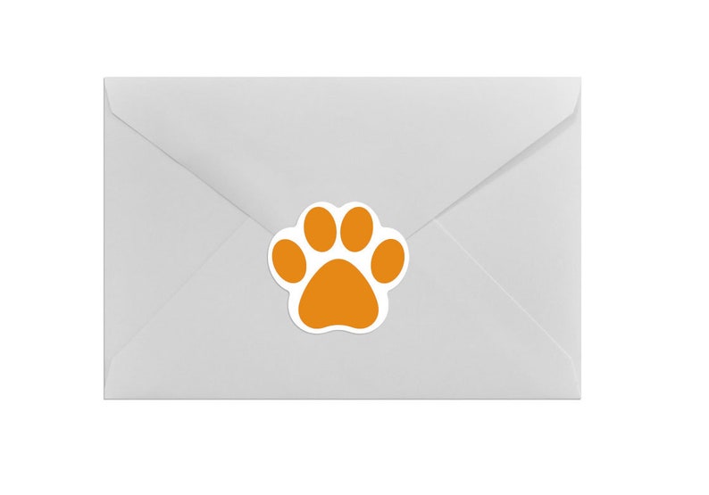 Dog Paw Print Stickers 1.5 Wide Doggy Foot Print | Etsy