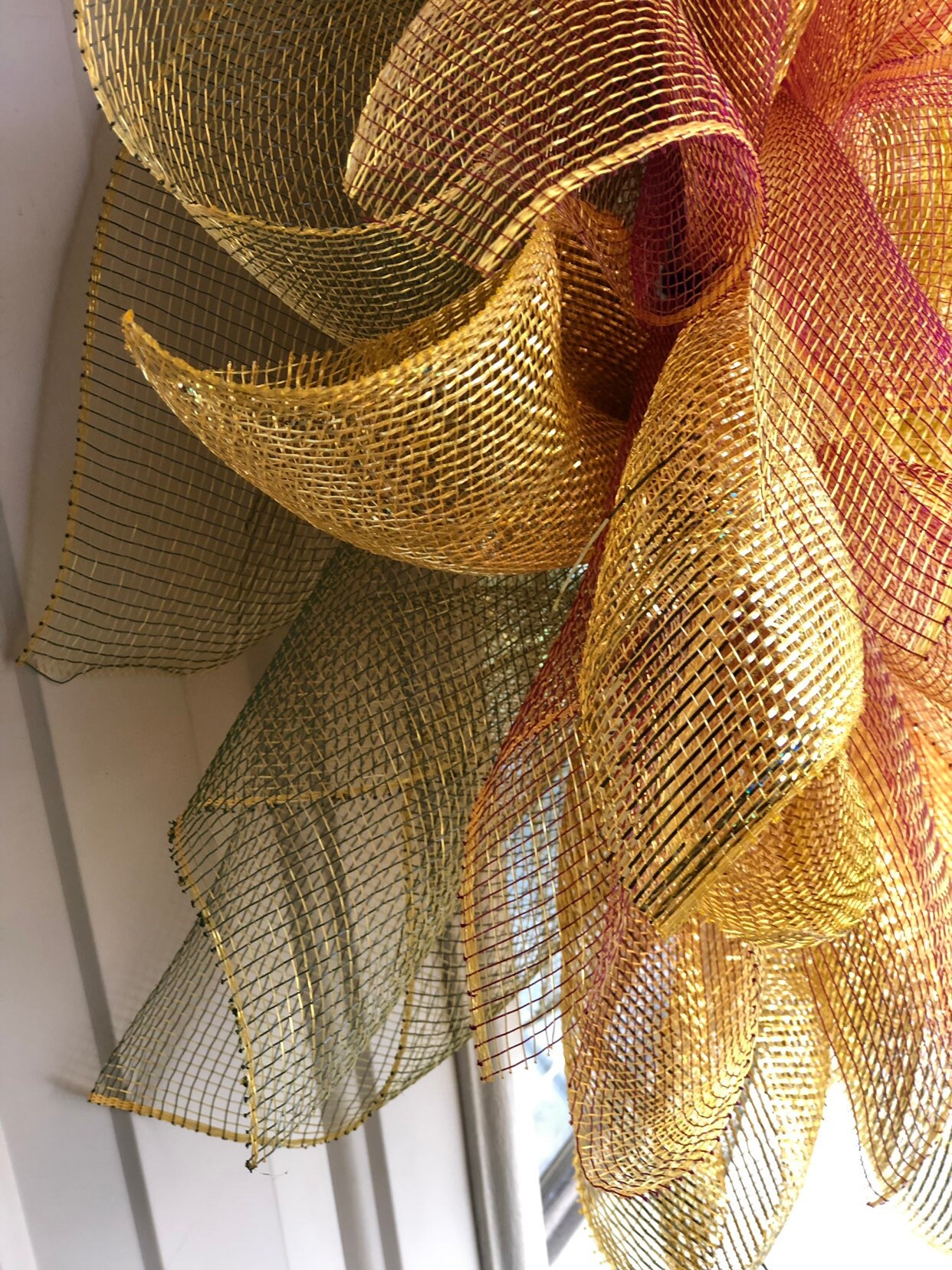 Beautiful rust color and gold flower wreath everyday wreath | Etsy