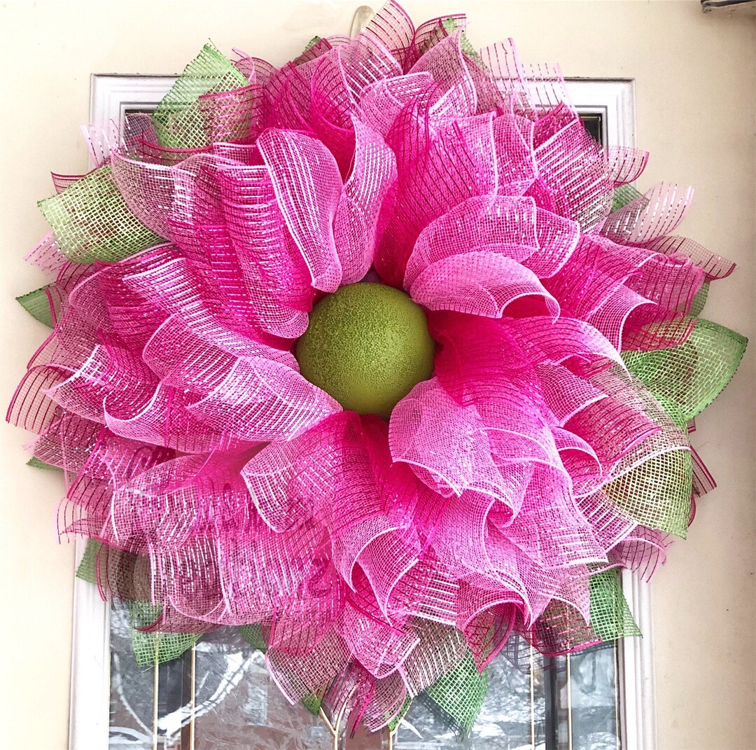 Large Spring Wreath, Flower Wreath, Sunburst Wreath, Everyday Wreath ...