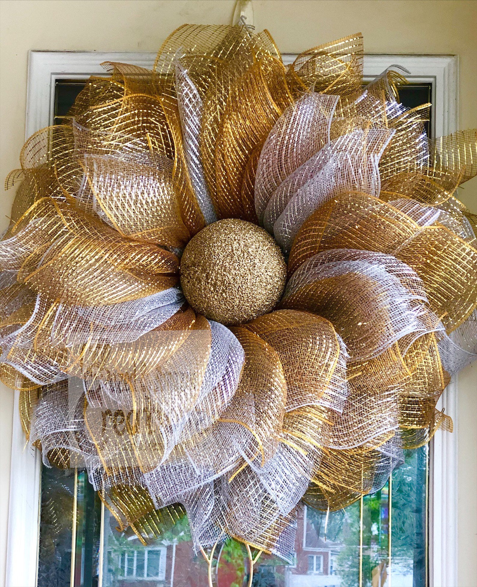 Large Spring Wreath Flower Wreath Sunburst Wreath Everyday - Etsy
