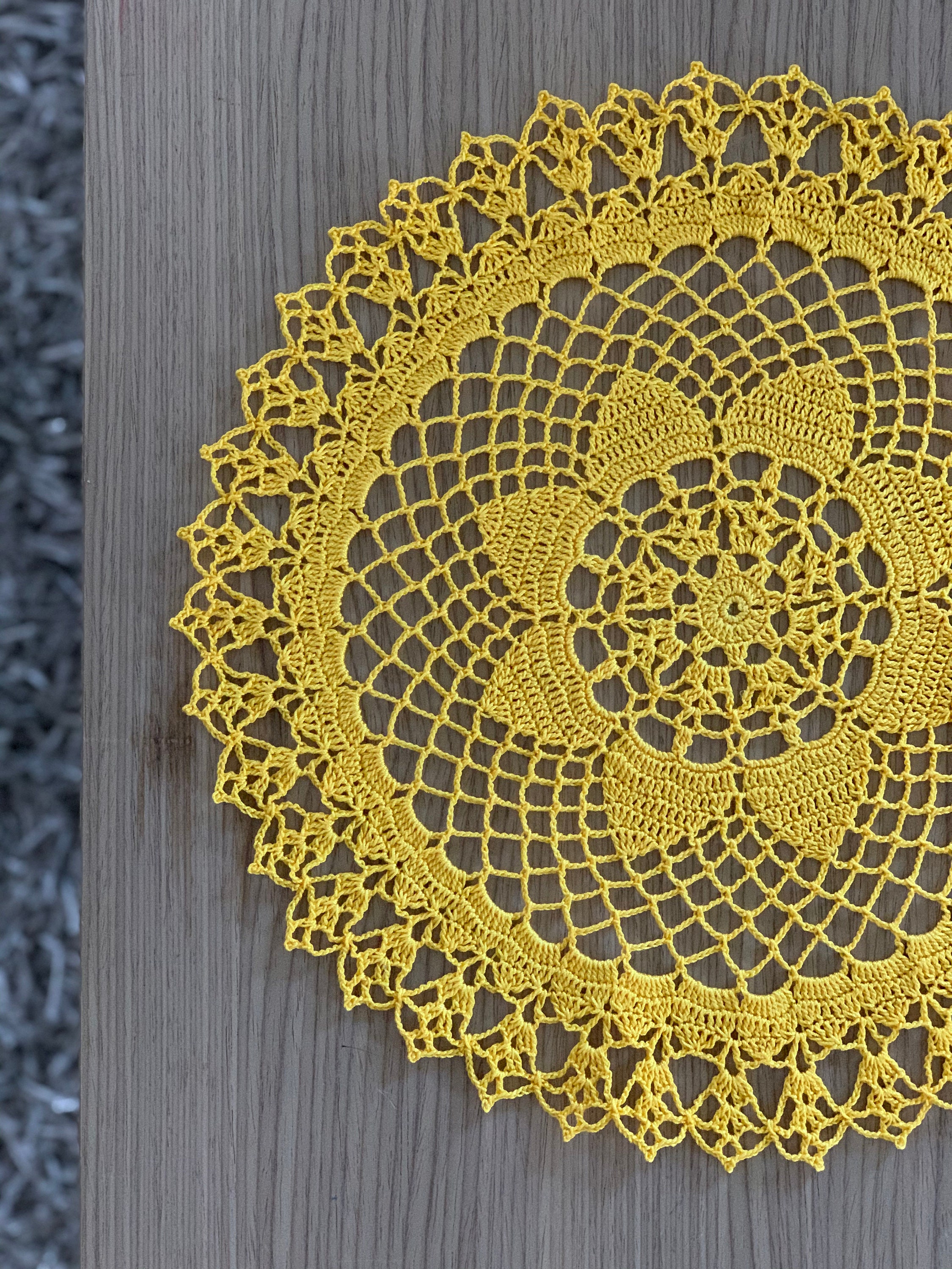 Crochet Doily Round Doily Yellow Doily Handmade Doily Easter Doily - Etsy