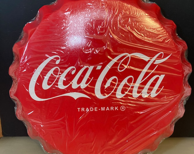 Coca Cola Large Bottle Cap Vintage Reproduction Metal Sign - Etsy