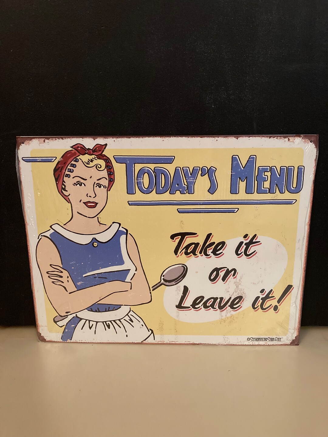 Todays Menu Take It or Leave Itvintage Reproduction Metal Sign - Etsy