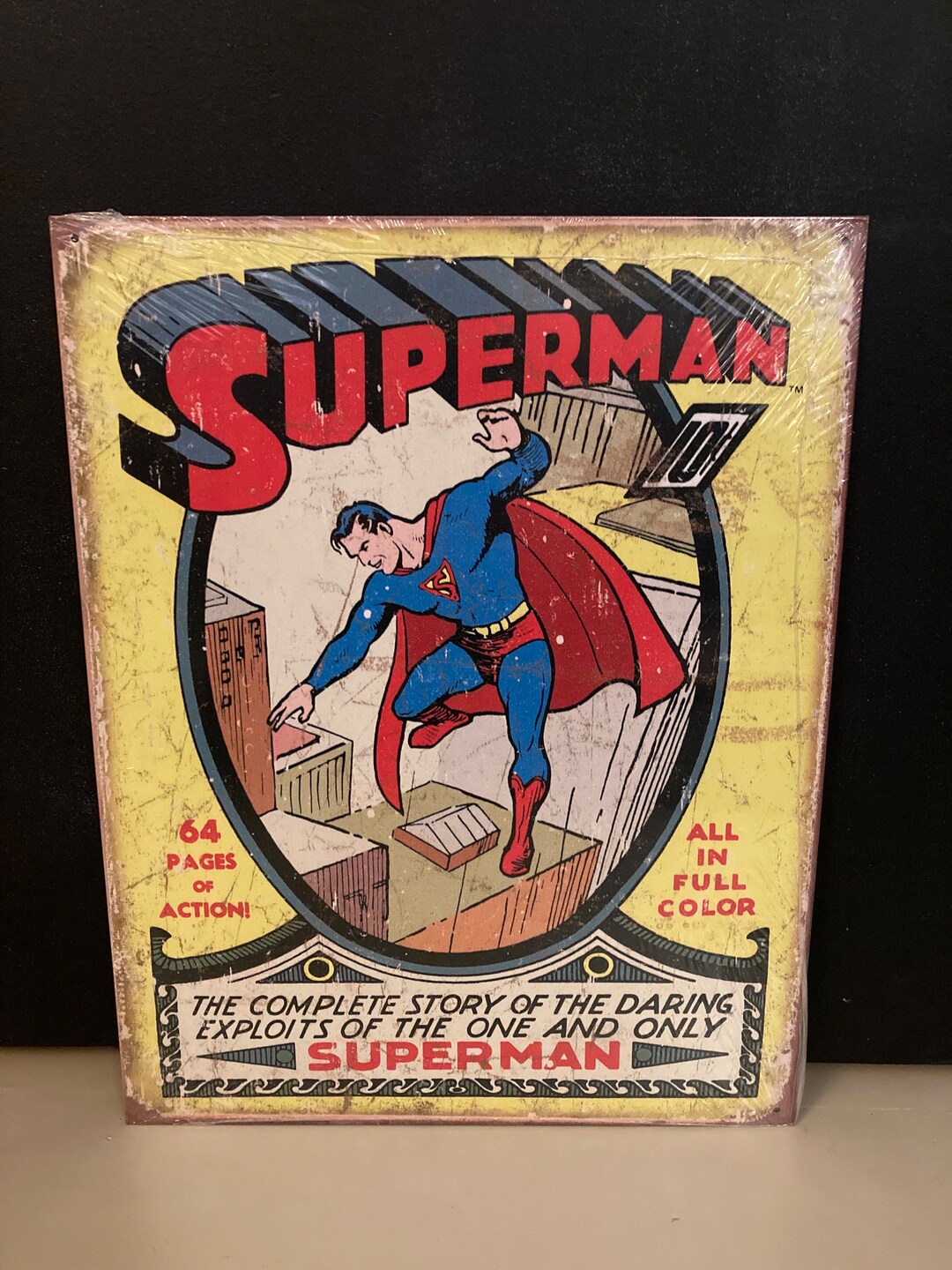 Superman Vintage Reproduction Metal Sign - Etsy