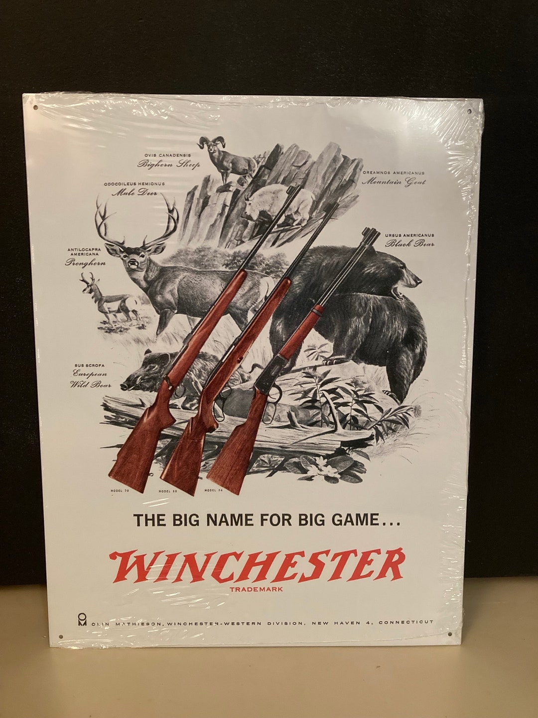 Winchester Vintage Reproduction Metal Sign - Etsy