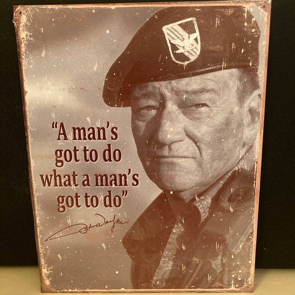John Wayne Metal Signs - Etsy