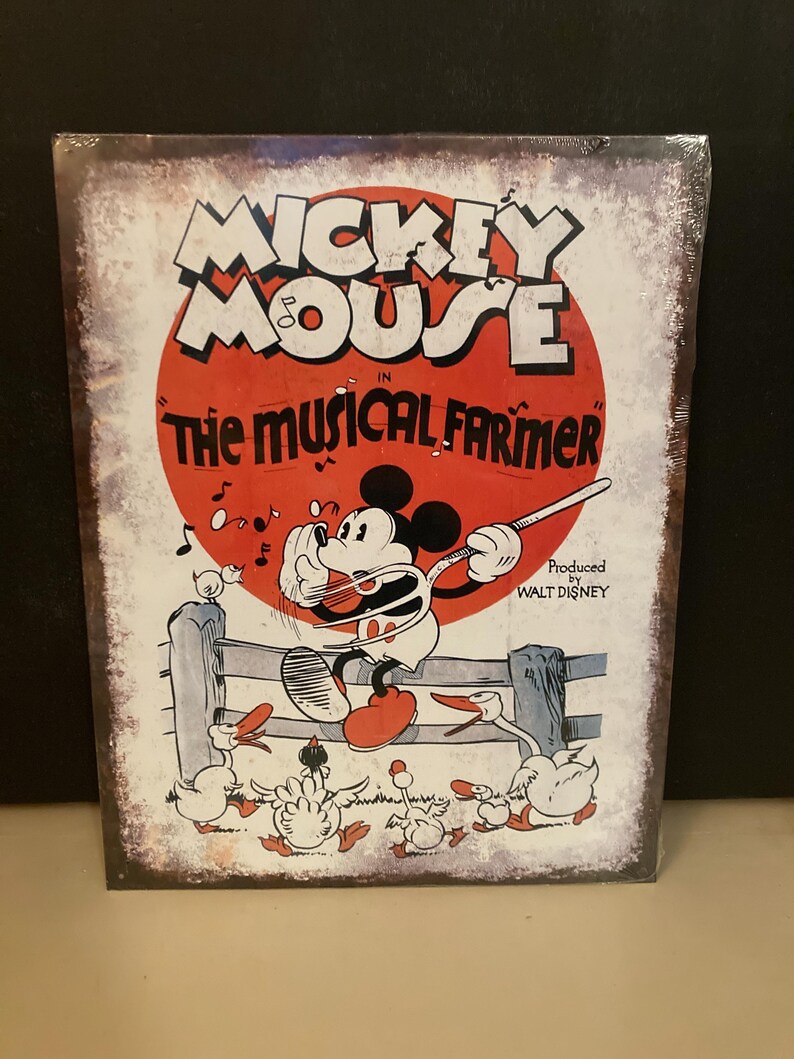 Mickey Mouse Vintage Reproduction Metal Sign - Etsy