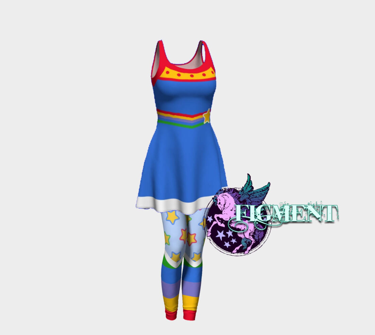 Retro Rainbow Costume 80's Cosplay Cosplay Dress - Etsy