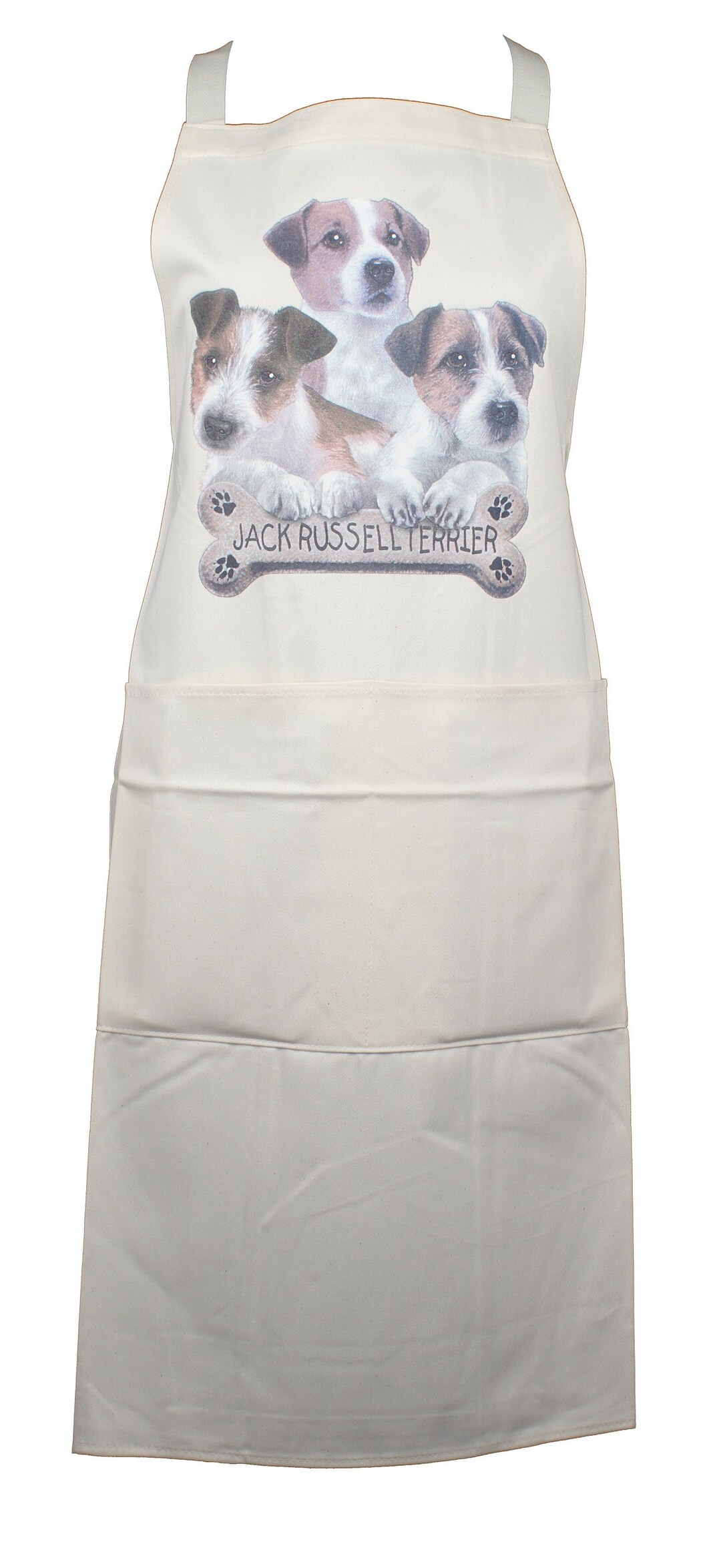 Jack Russell Terrier Puppy Dog Natural Cotton Apron Double Pockets UK ...